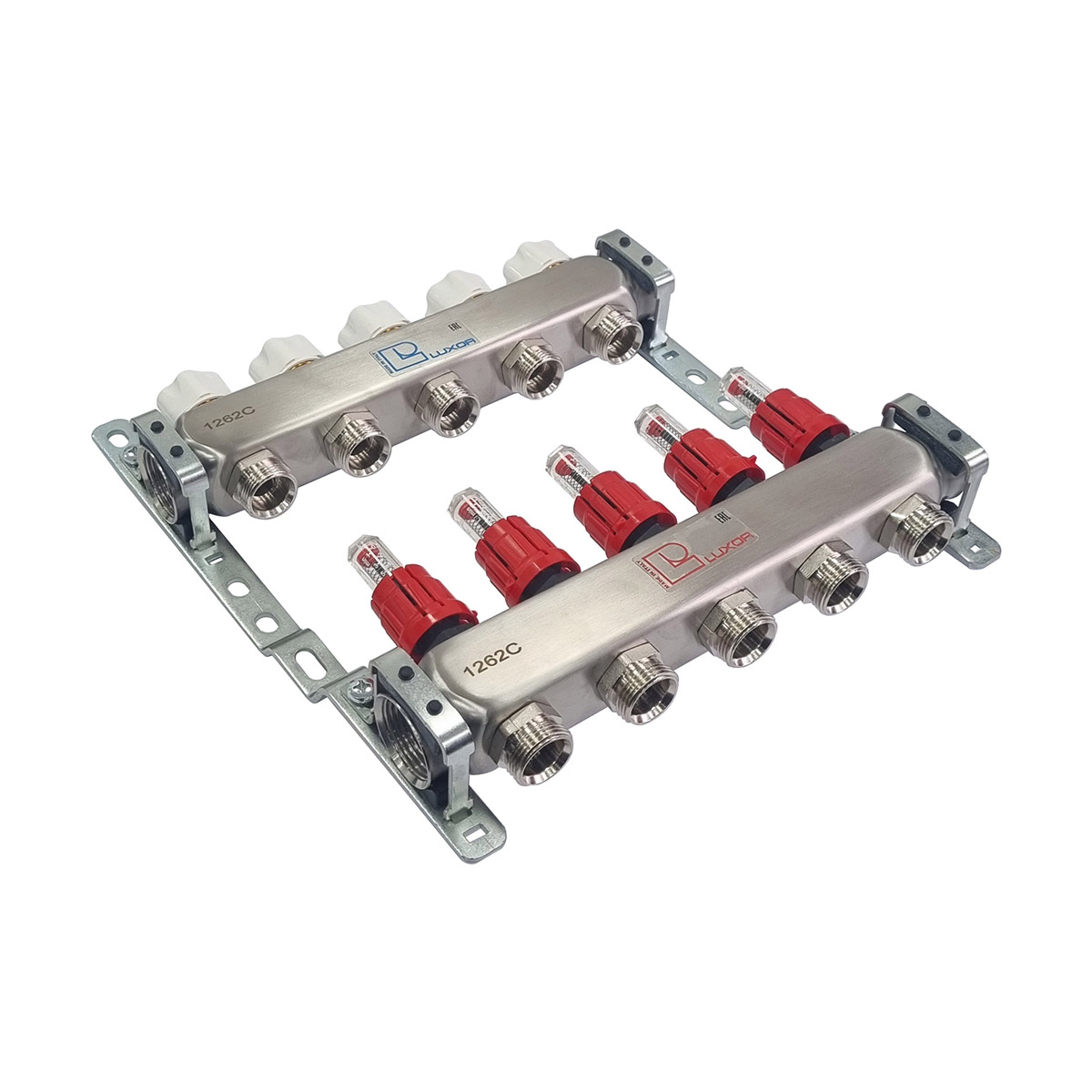 Razdjelnik s ventilom i pokazivačom protoka - 8 krugova