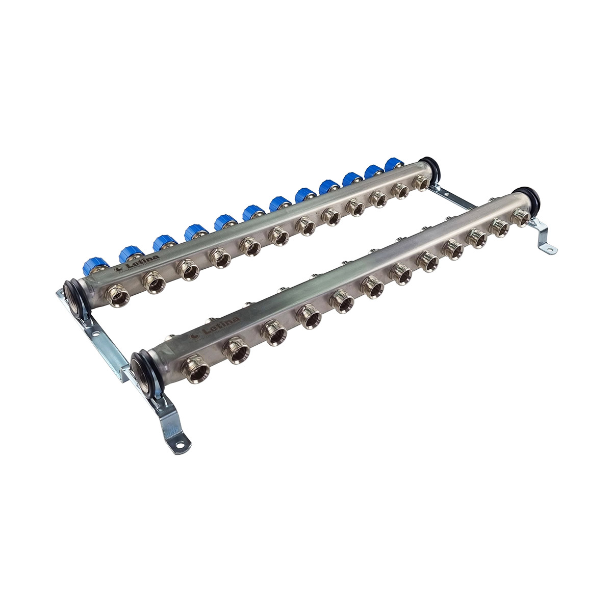 Razdjelnik s ventilom 12 krugova - inox | Exterim