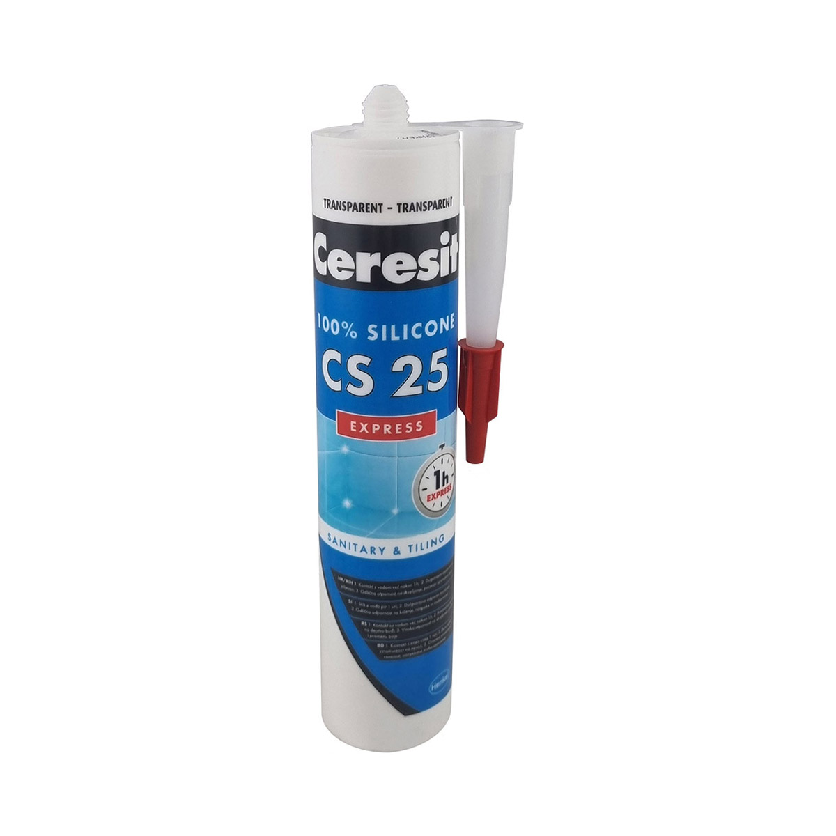 Sanitarni silikon Ceresit CS 25 Express 280 ml - transparentno (prozirno) | Exterim